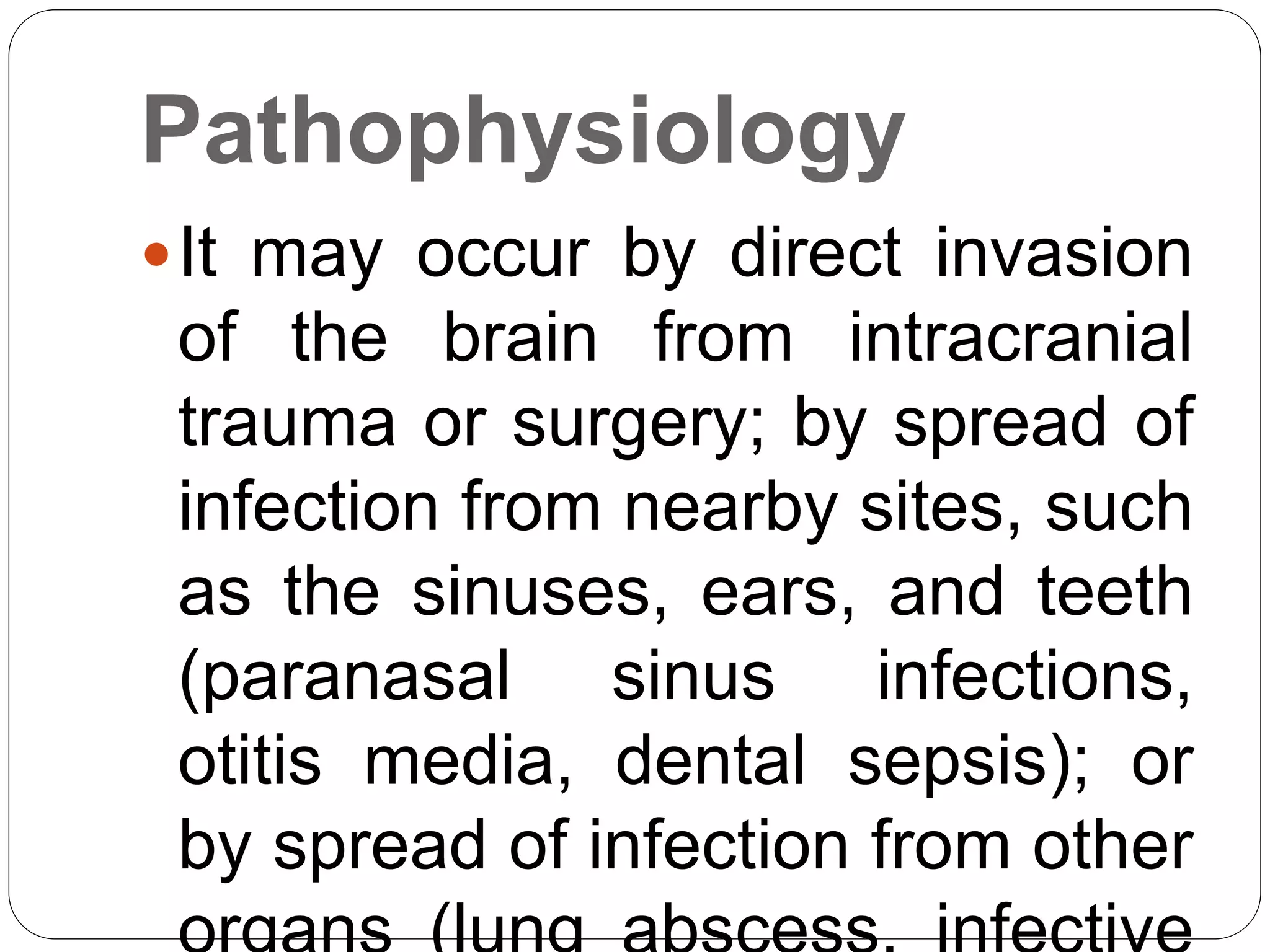 Brain abscess | PPTX