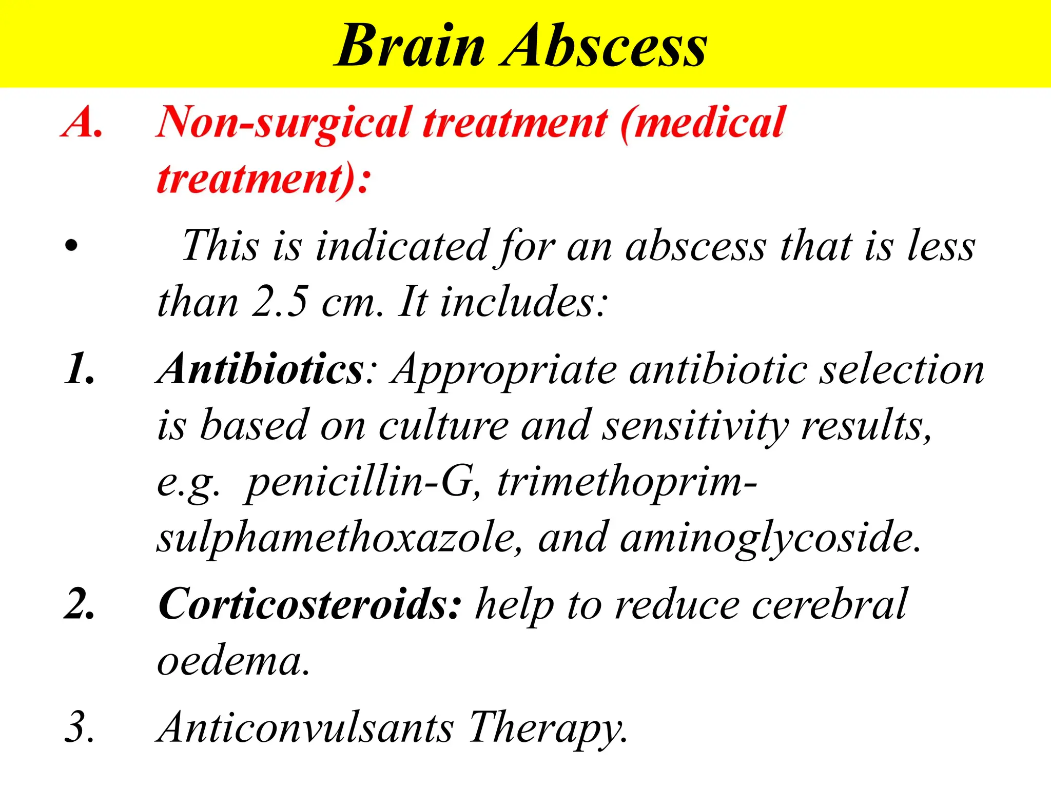 Brain Abscess it's causes and treatment and sign symptoms | PDF