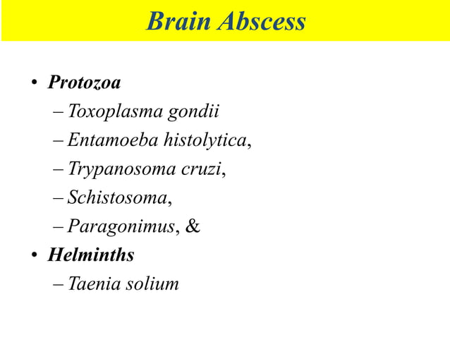 Brain Abscess it's causes and treatment and sign symptoms | PDF
