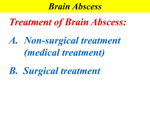 Brain Abscess it's causes and treatment and sign symptoms | PDF