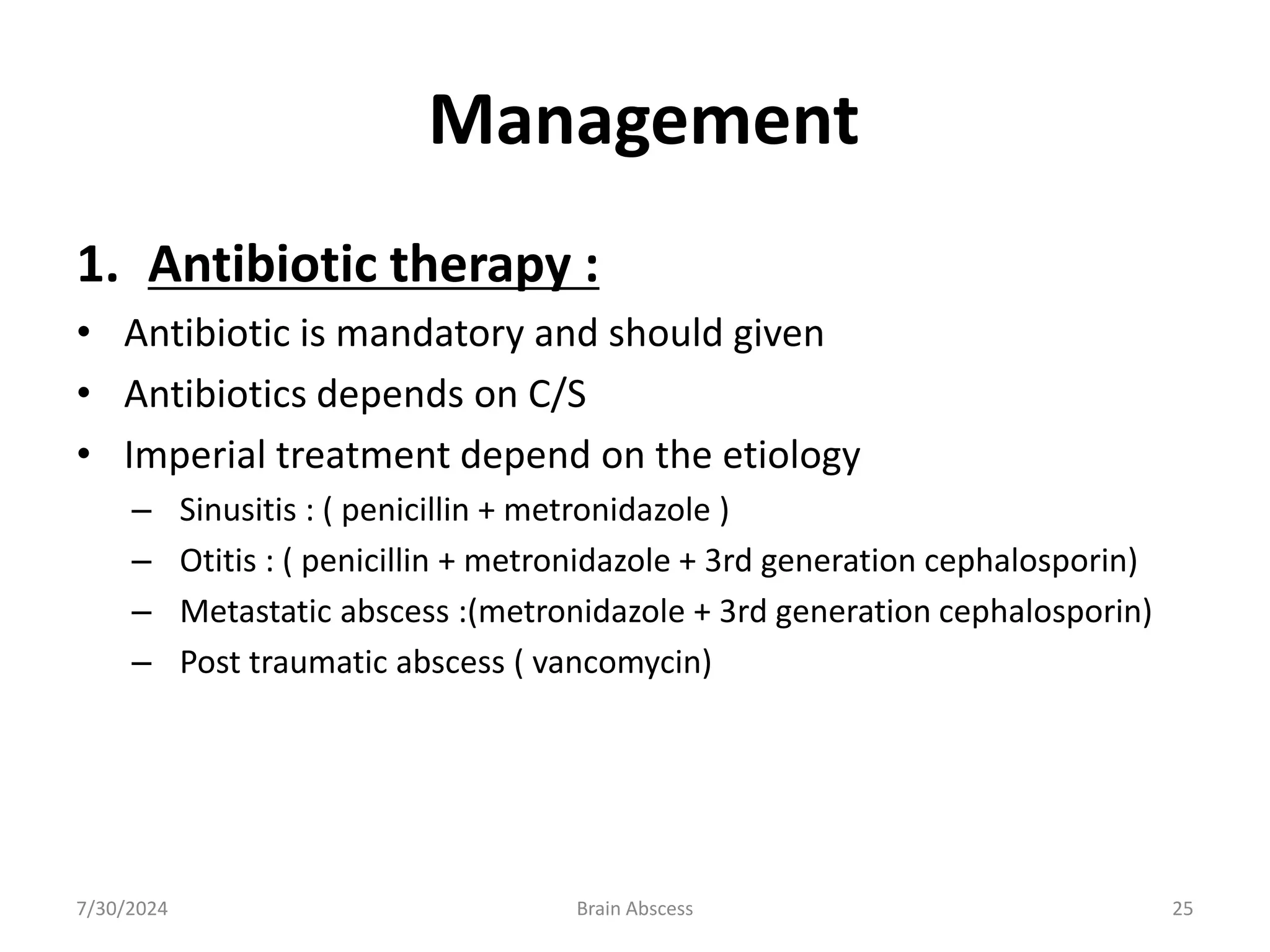 brain abscess explained in details, management | PPTX
