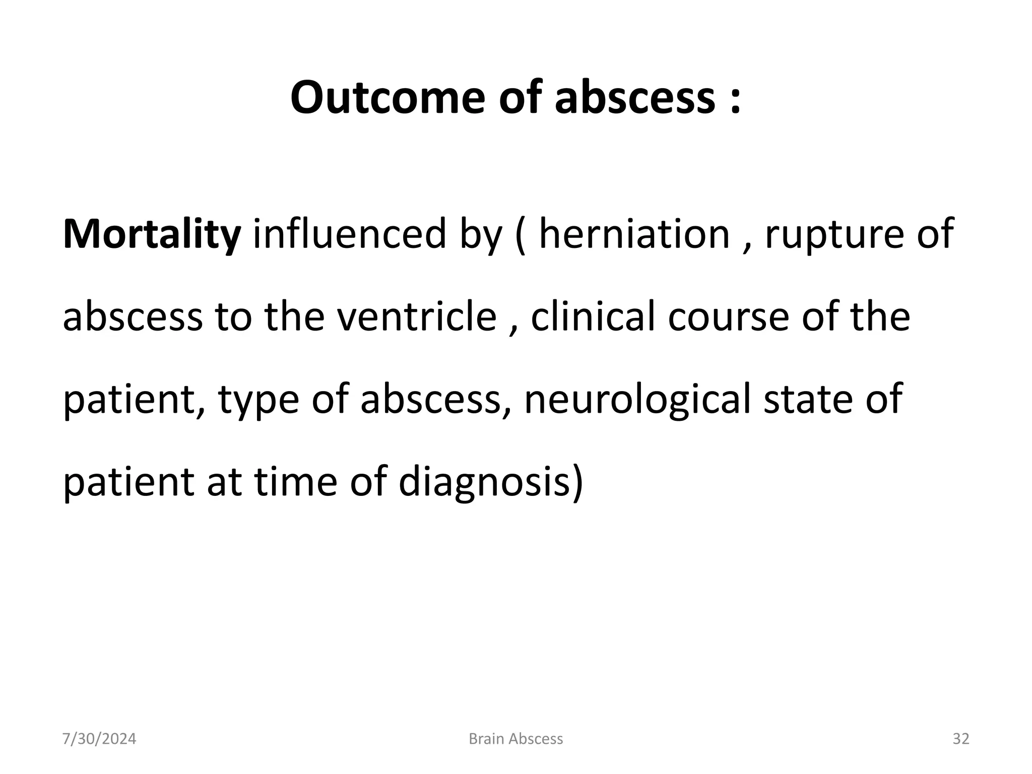 brain abscess explained in details, management | PPTX
