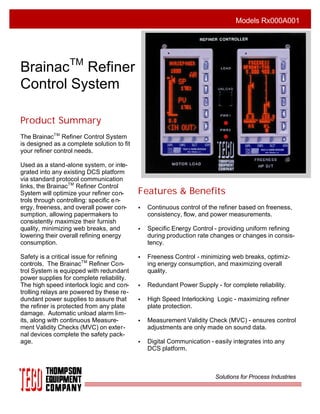 Brainac Refiner Control System | PDF