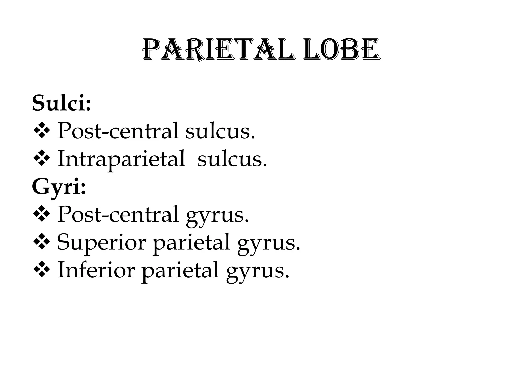 Anatomy of brain sulcus and gyrus - Dr.Sajith MD RD | PPTX