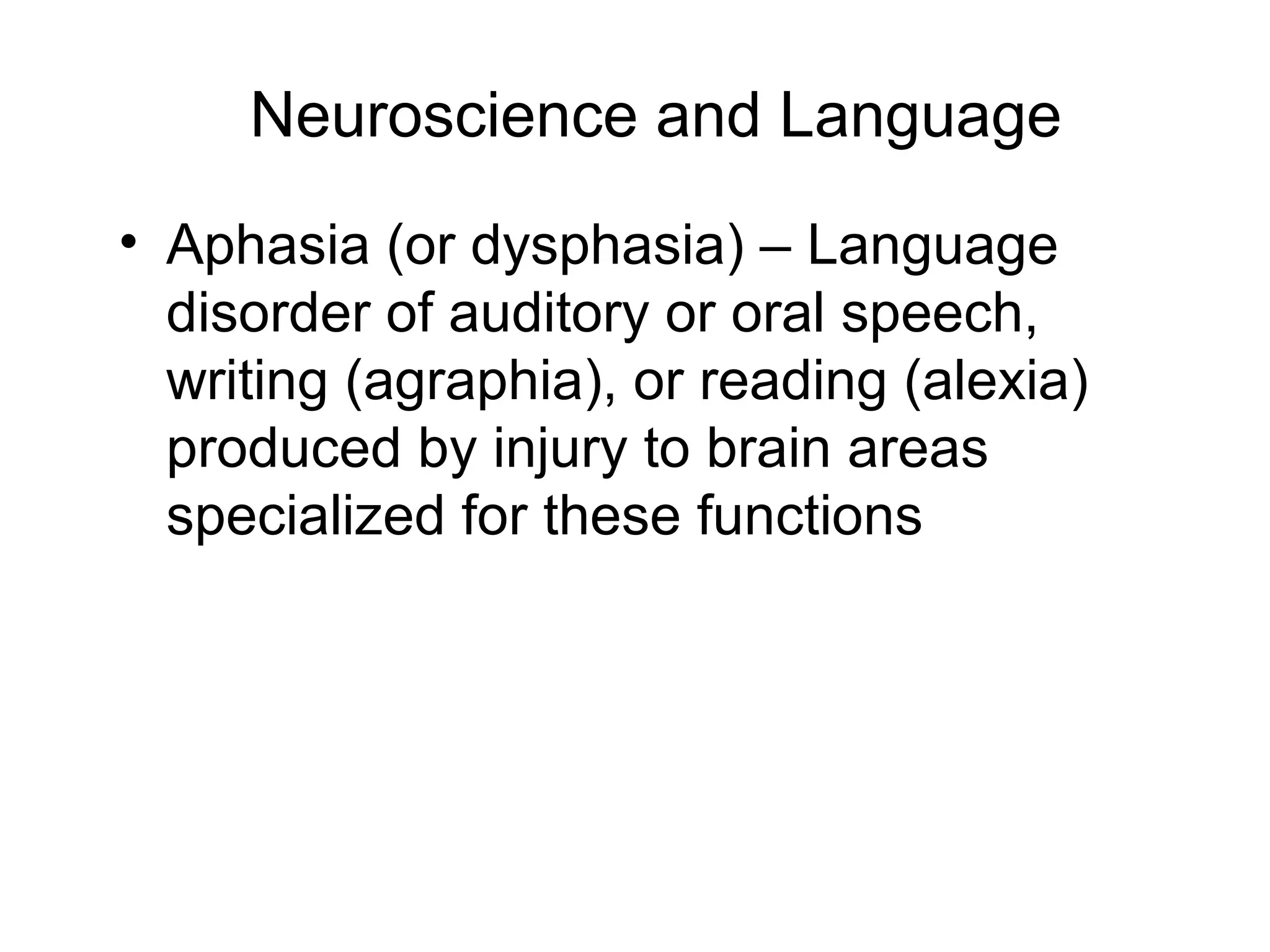 Brain And Aphasia | PPT