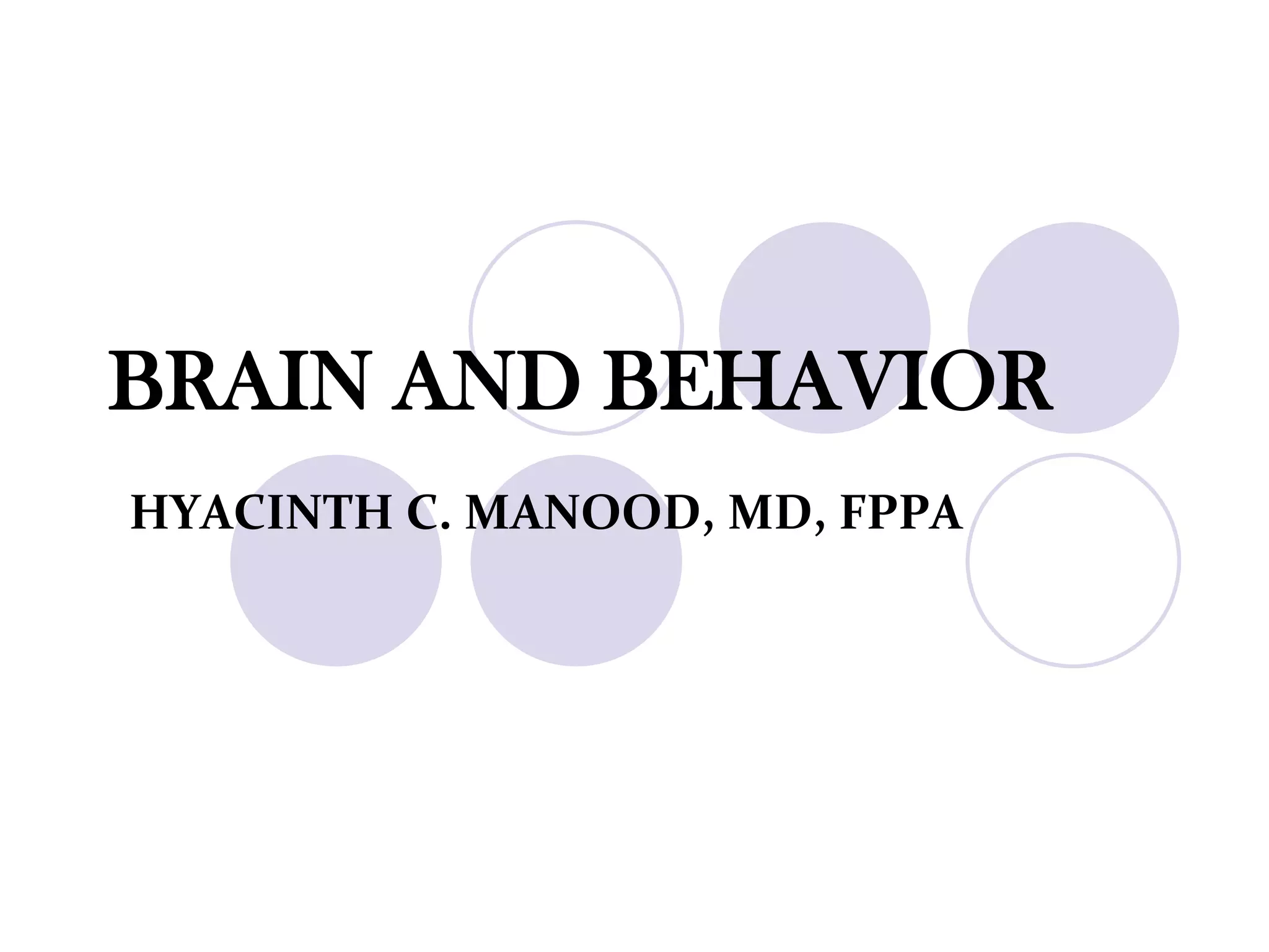 Brain And Behavior | PPTX