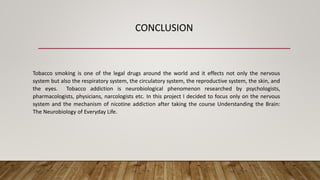 Brain and nicotine addiction.pptx | Smoking Cessation | Wellness