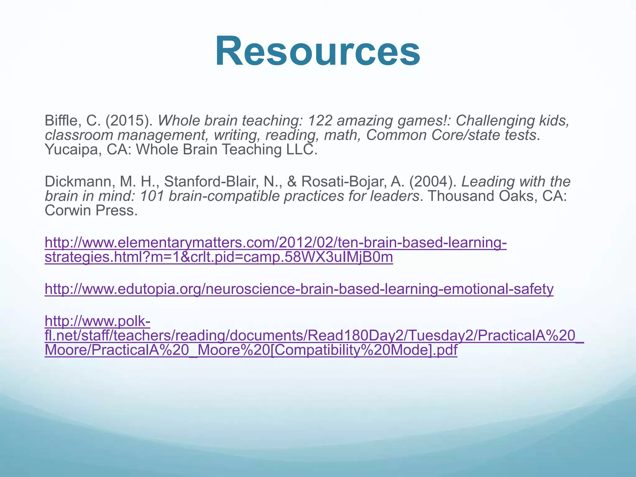 Brain Based Learning | PPTX