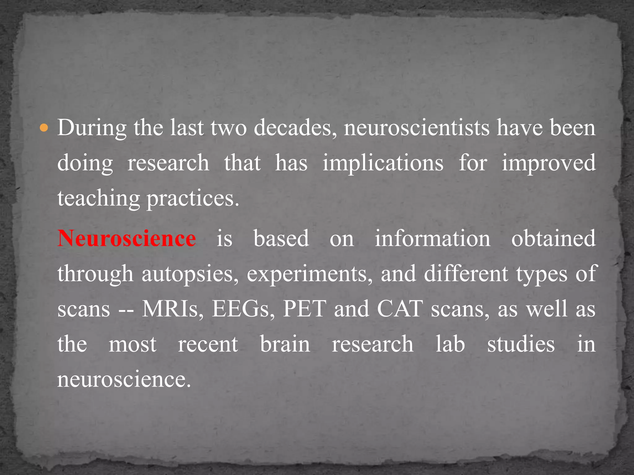 Brain based learning | PPTX