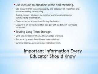 Brain Based Learning Information Processing | PPT