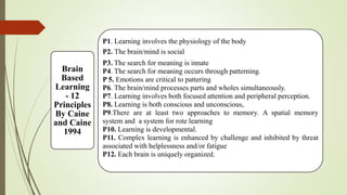 Brain based learning | PPTX