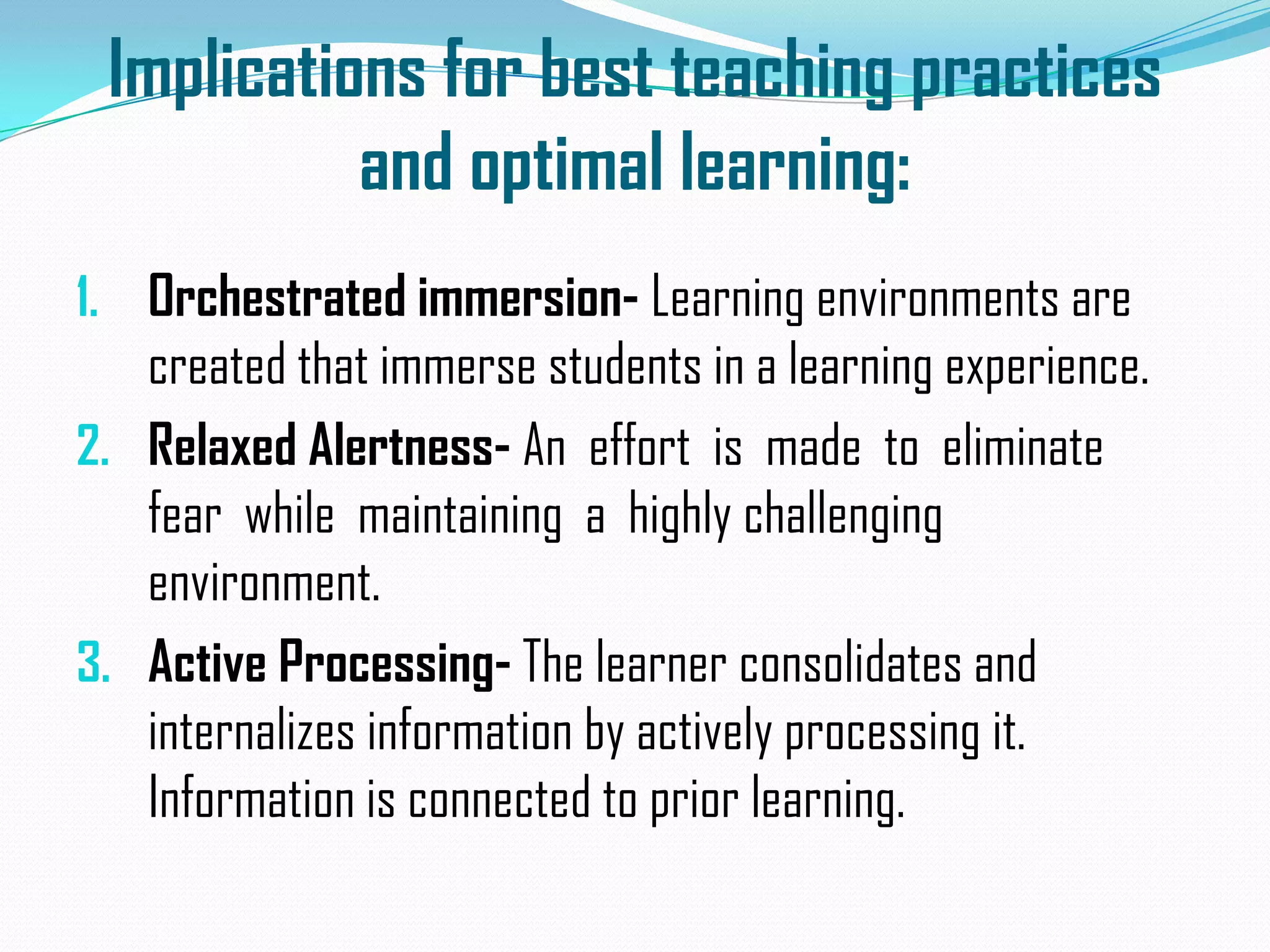 Brain Based Learning Theory | PPTX