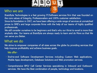 Brainbyte technologies | PPT