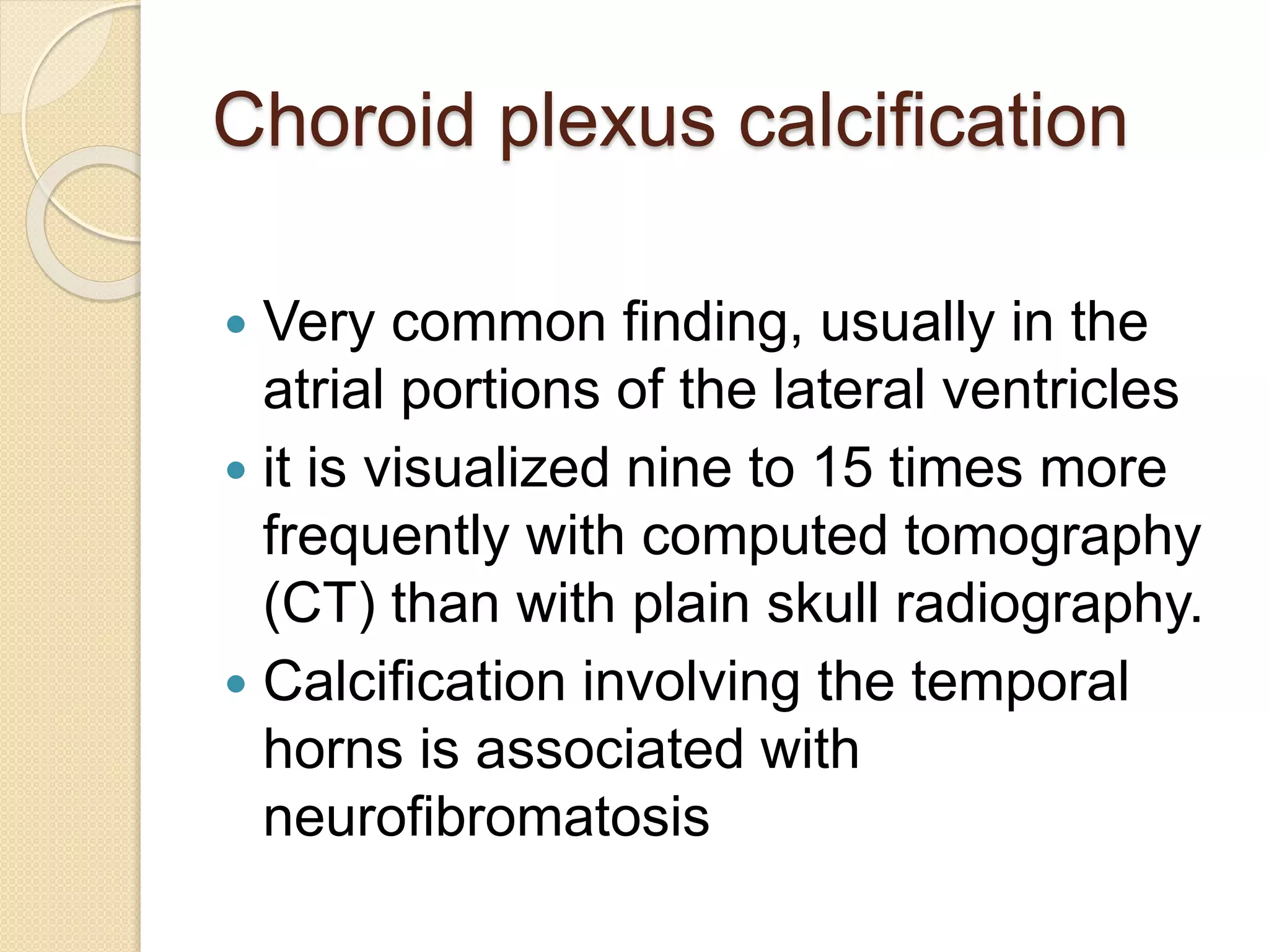 intracerebral calcification | PPTX