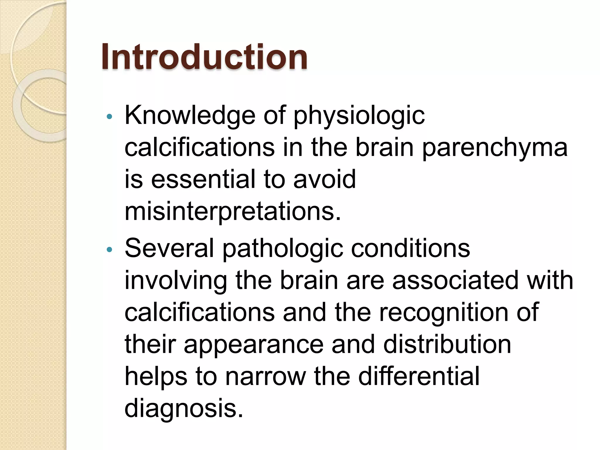 intracerebral calcification | PPTX