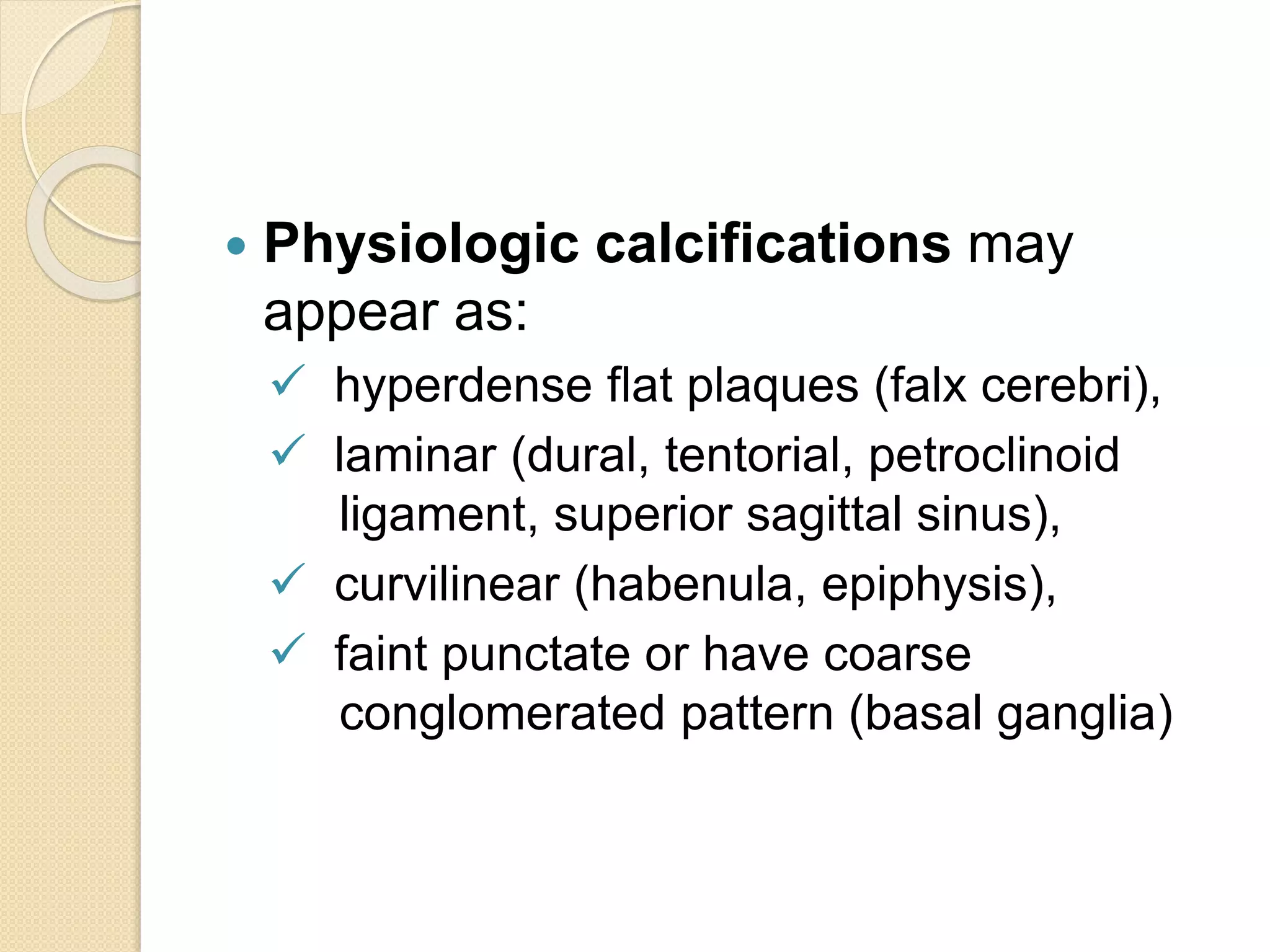 intracerebral calcification | PPTX