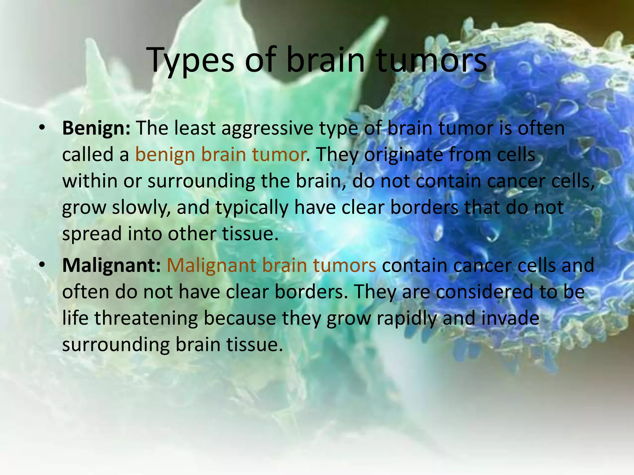 Brain cancer (tumors) | PPTX