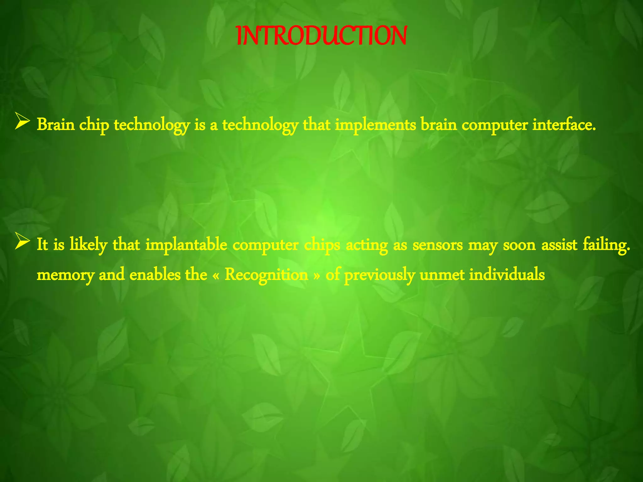 Brain chip technology | PPT