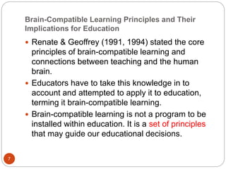 Brain compatible curriculum | PPTX