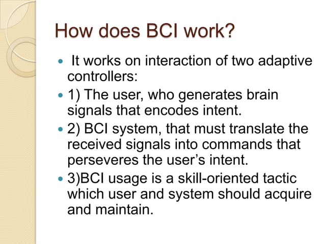 Brain computer interaction | PPT