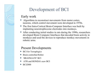 Brain computer interface | PPT