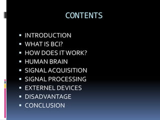 Brain computer interface | PPTX