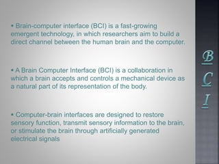 Brain computer interface | PPTX