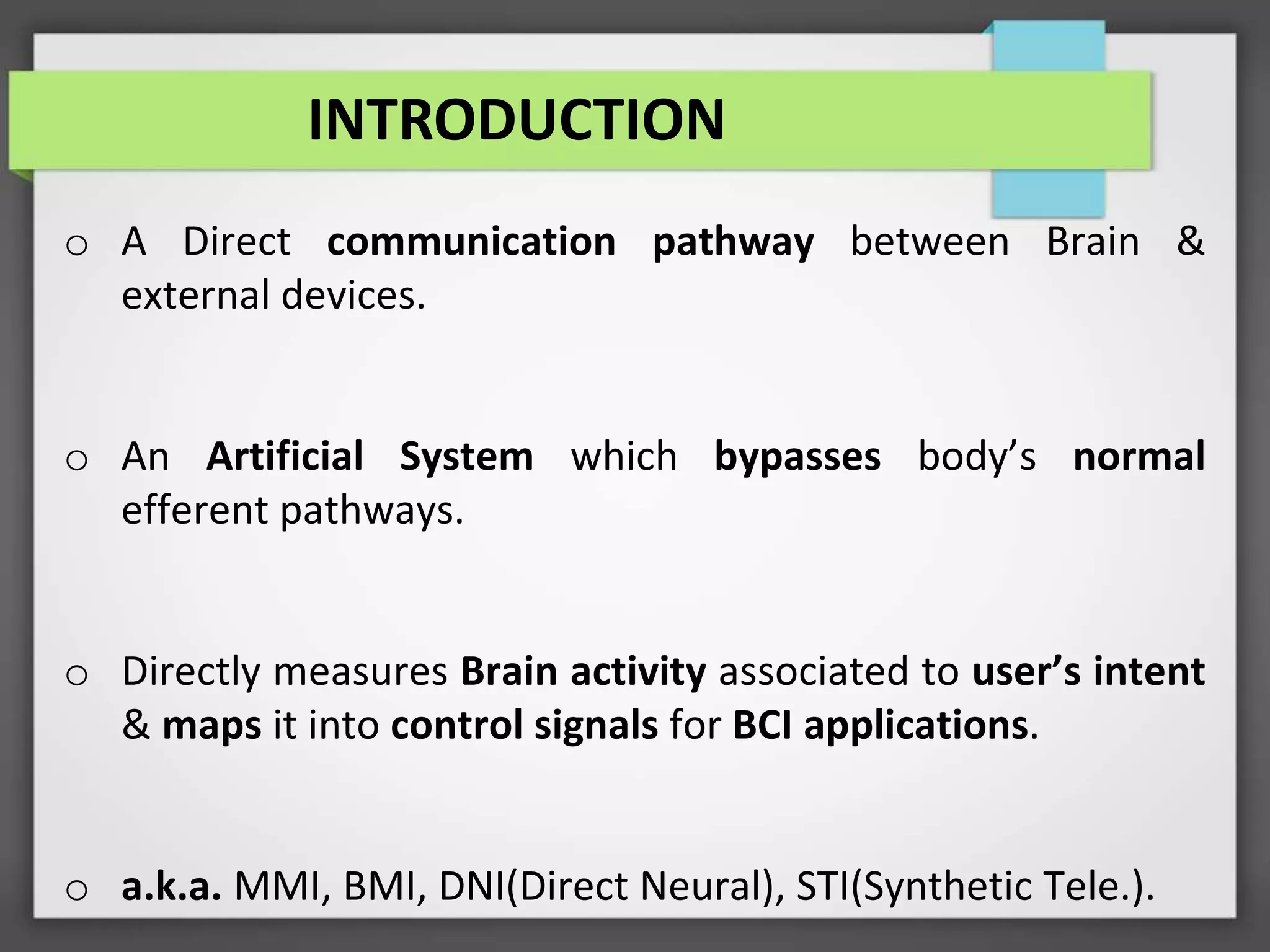 Brain Computer Interface | PPTX