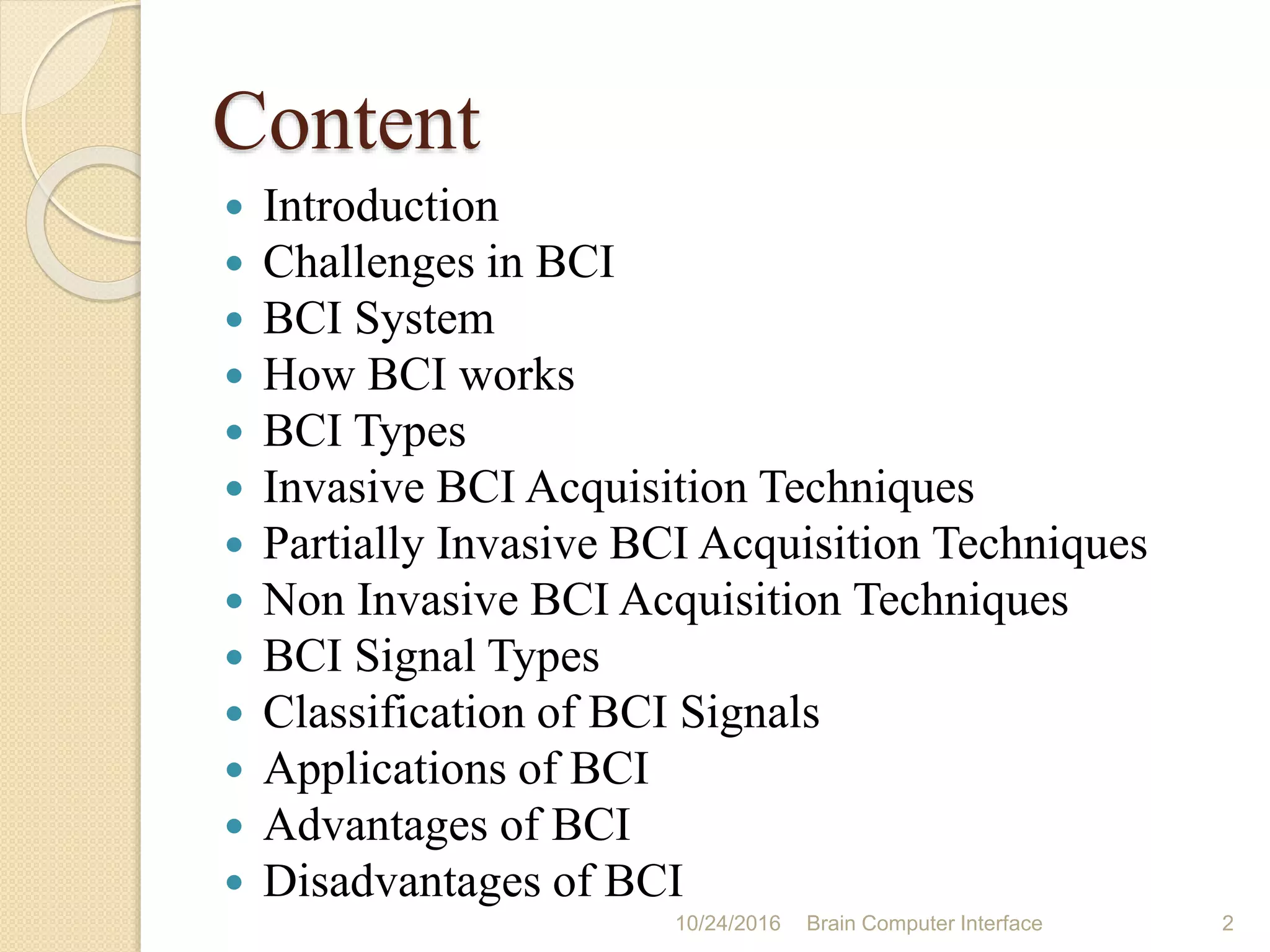 Brain computer interface | PPTX