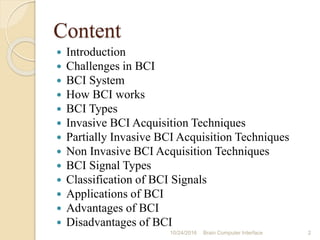 Brain computer interface | PPTX