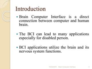 Brain computer interface | PPTX