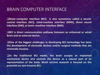 Brain computer interface | PPT