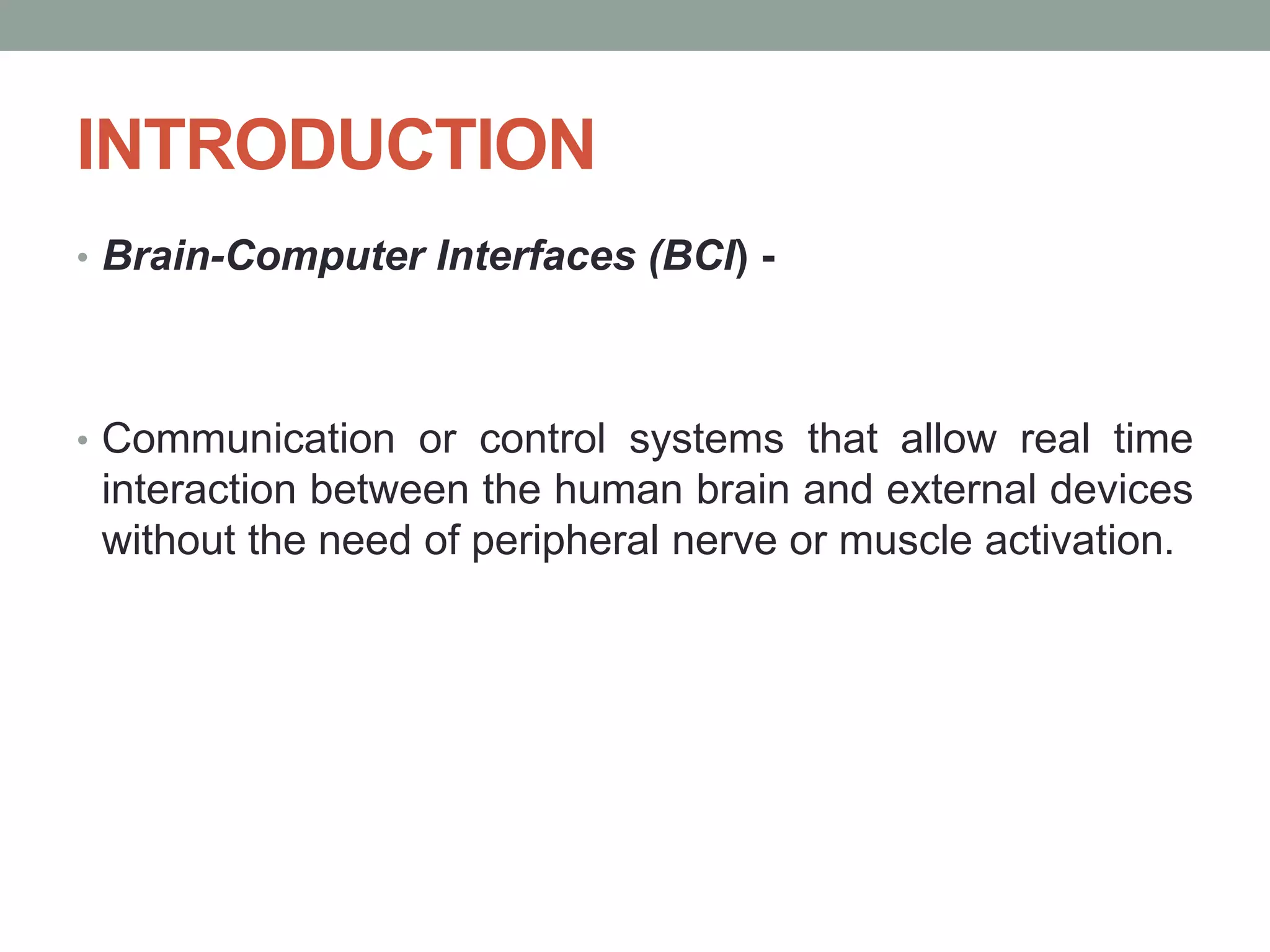 Brain computer interface | PPTX