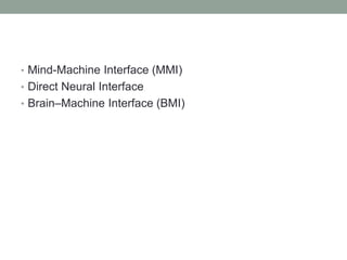 Brain computer interface | PPTX
