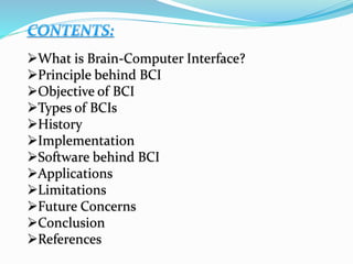 Brain computer interface | PPTX