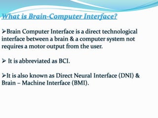 Brain computer interface | PPTX