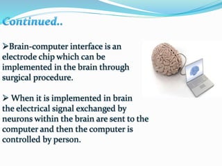 Brain computer interface | PPTX