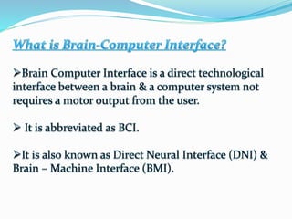 Brain computer interface | PPT