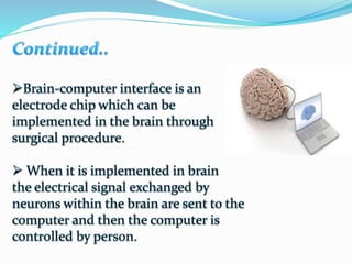 Brain computer interface | PPT