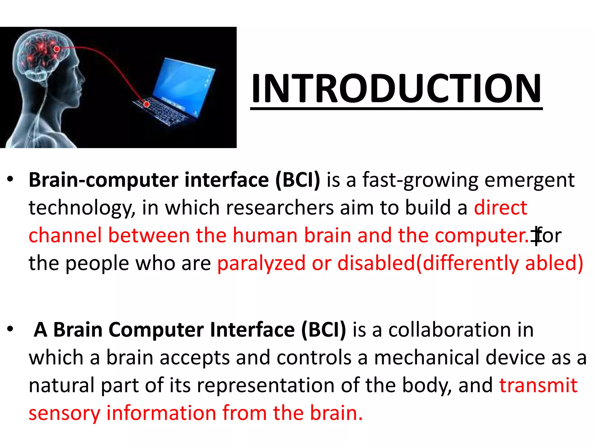 Brain computer interface | PPTX