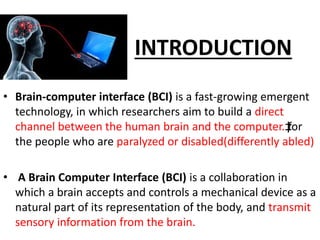 Brain computer interface | PPTX