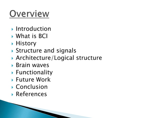Brain Computer Interfaces(BCI) | PPTX