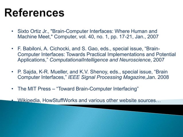 Brain Computer Interfaces(BCI) | PPTX