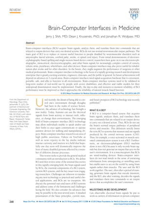 Brain computer interfaces in medicine | PDF