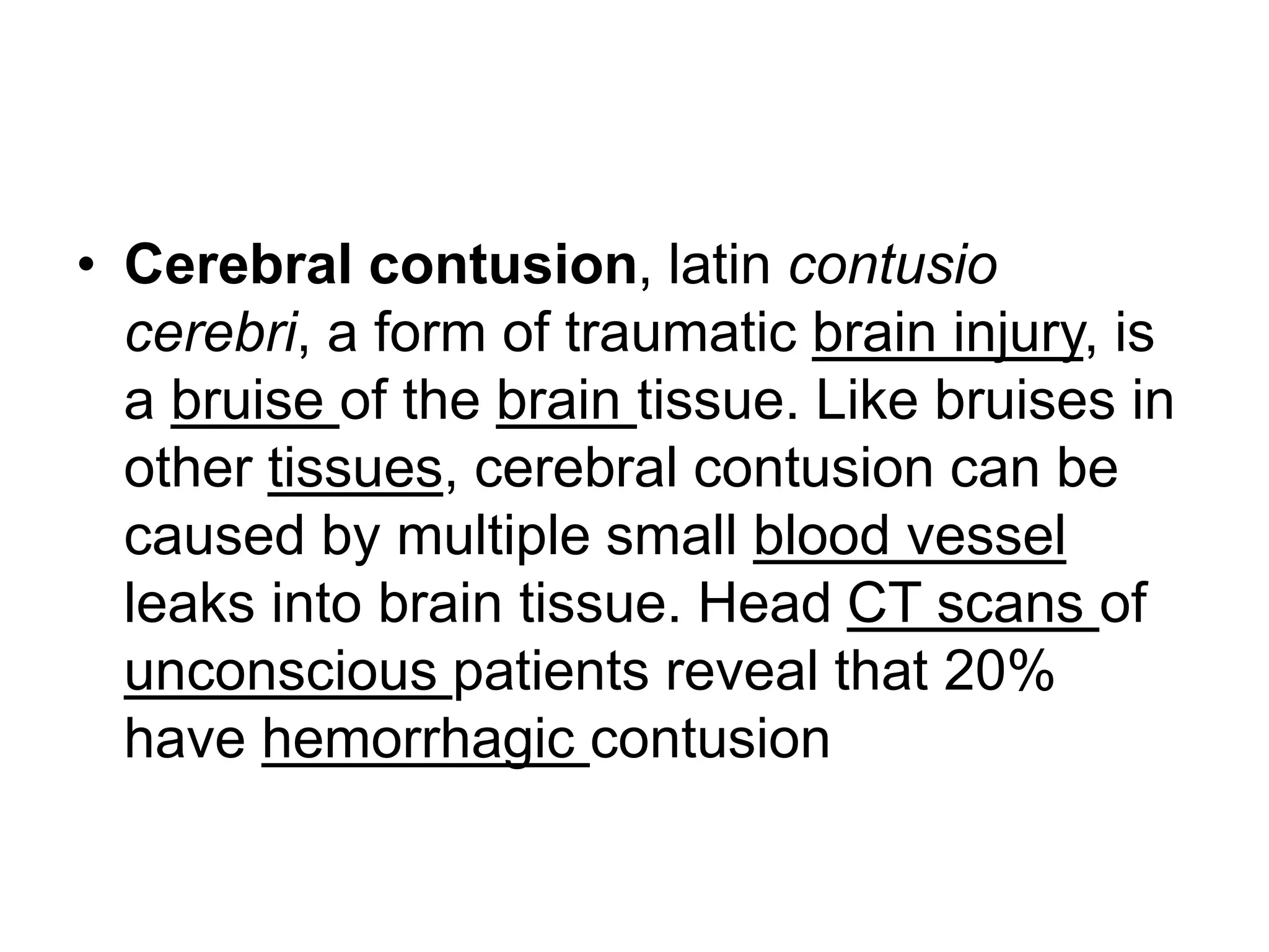 Brain Contusions.ppt.................... | PPT | Death, Injury, or ...