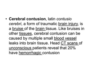 Brain Contusions.ppt.................... | PPT | Death, Injury, or ...