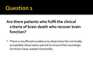 Brain Death- Updated Guidelines | PPT