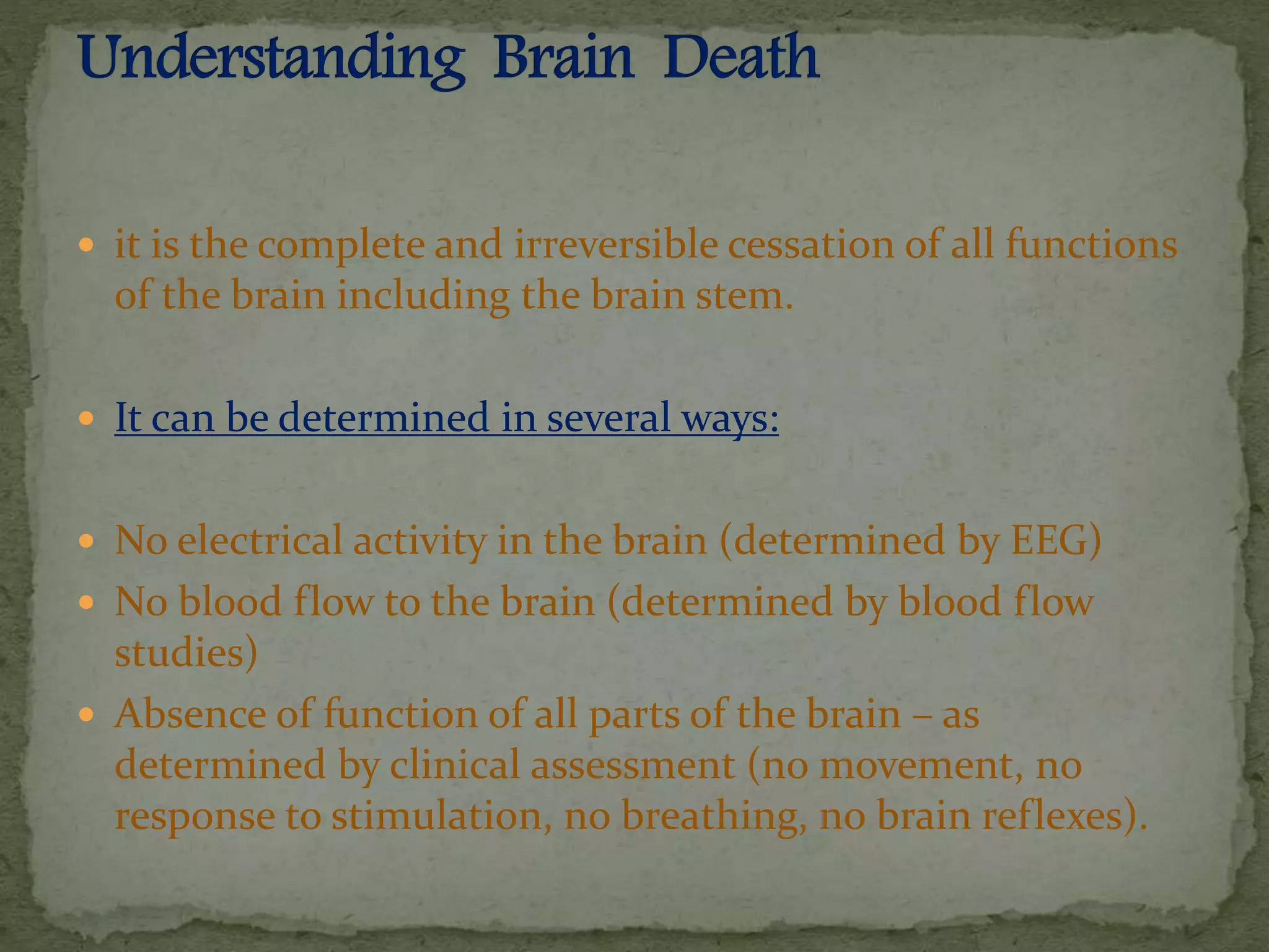 Brain death | PPTX | Brain and Nervous System Disorders | Diseases and ...