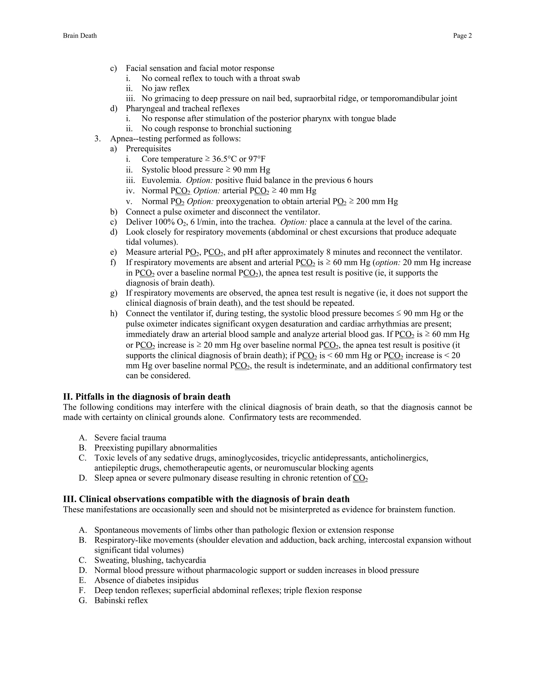 Brain death adults | PDF