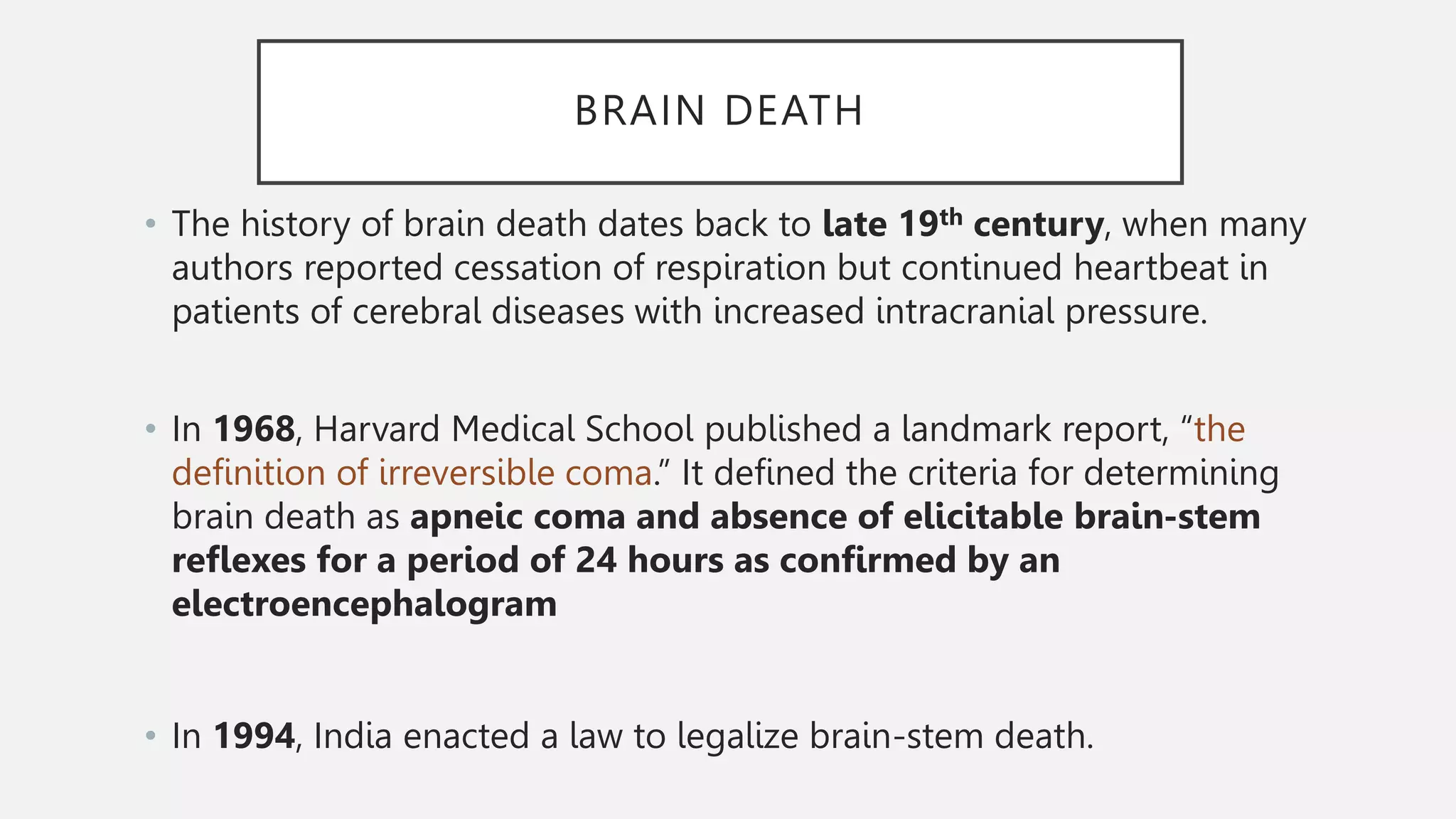 BRAIN DEATH AND ORGAN TRANSPLANTATION | PPTX